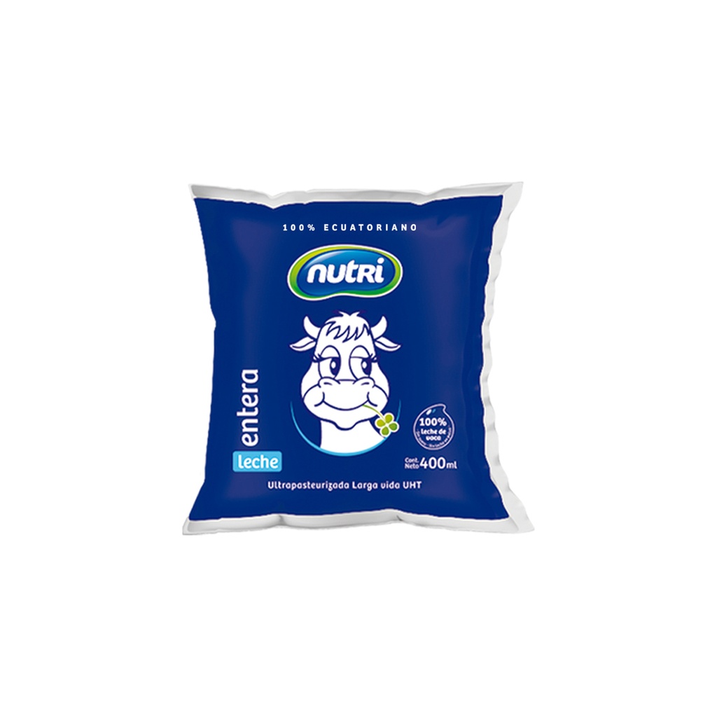 LECHE ENTERA UHT POLIETILENO 400ML | Portal Nutri